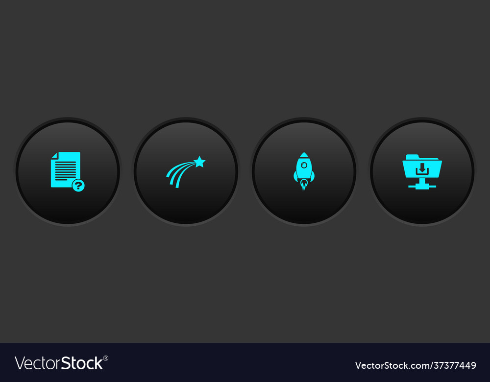 Set unknown document falling star rocket ship Vector Image Set unknown document falling star rocket ship Vector Image