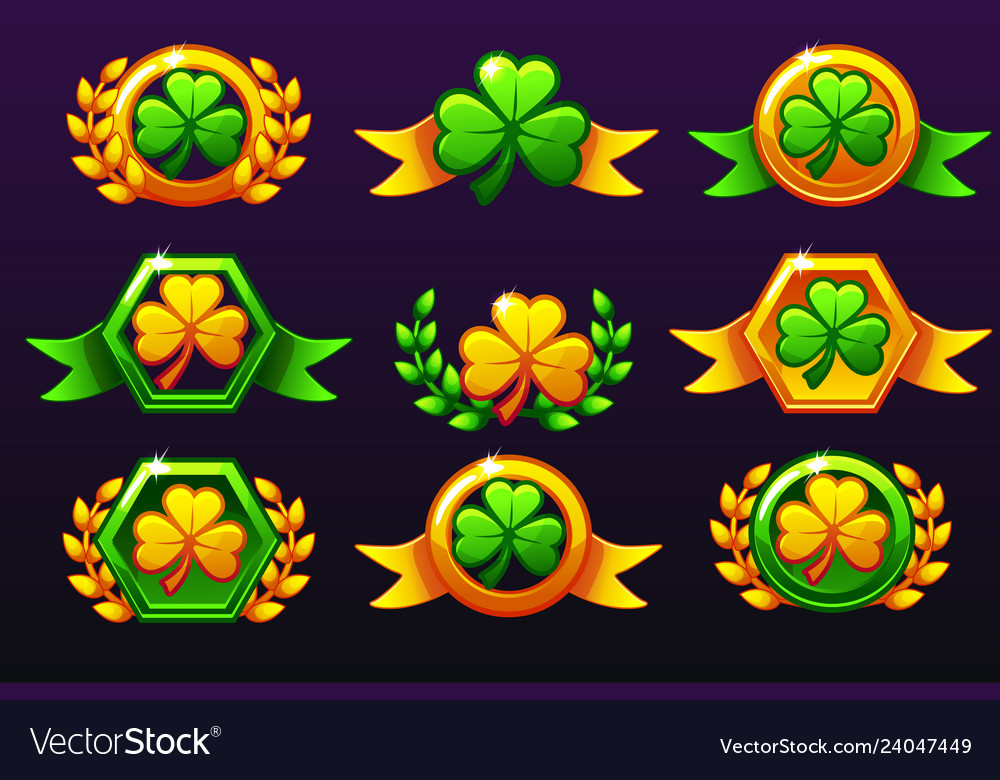 St patrick awards laurel wreath of victory and Vector Image