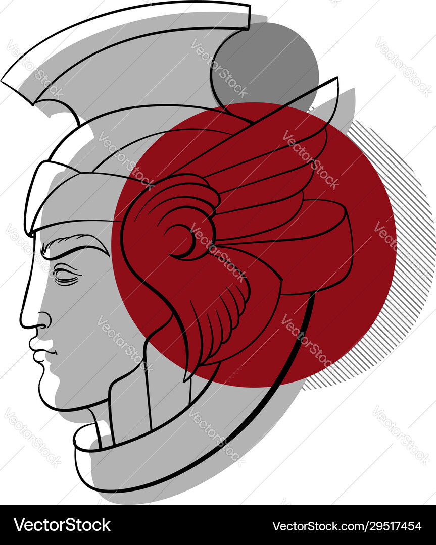 Hand drawn mans head made in art Royalty Free Vector Image