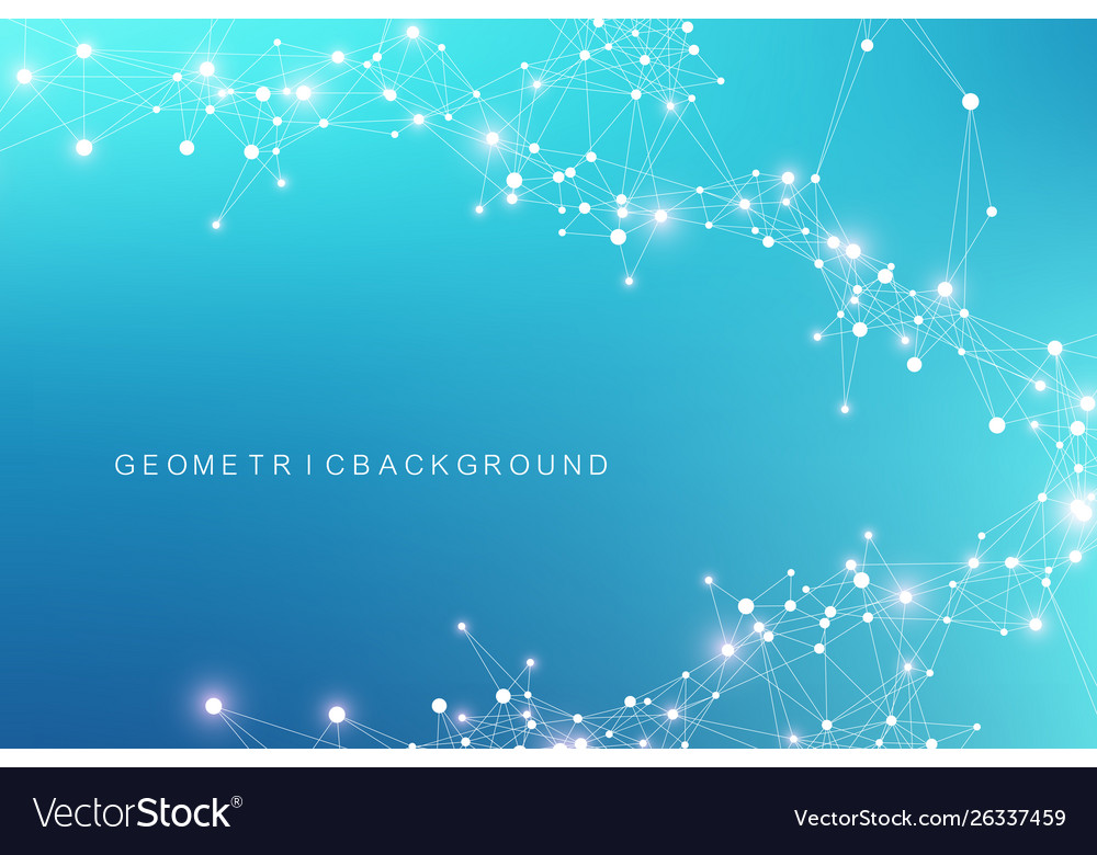 Big data visualization geometric abstract Vector Image