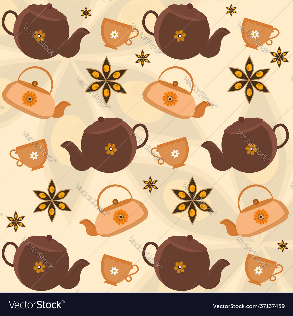Tea time background Royalty Free Vector Image - VectorStock