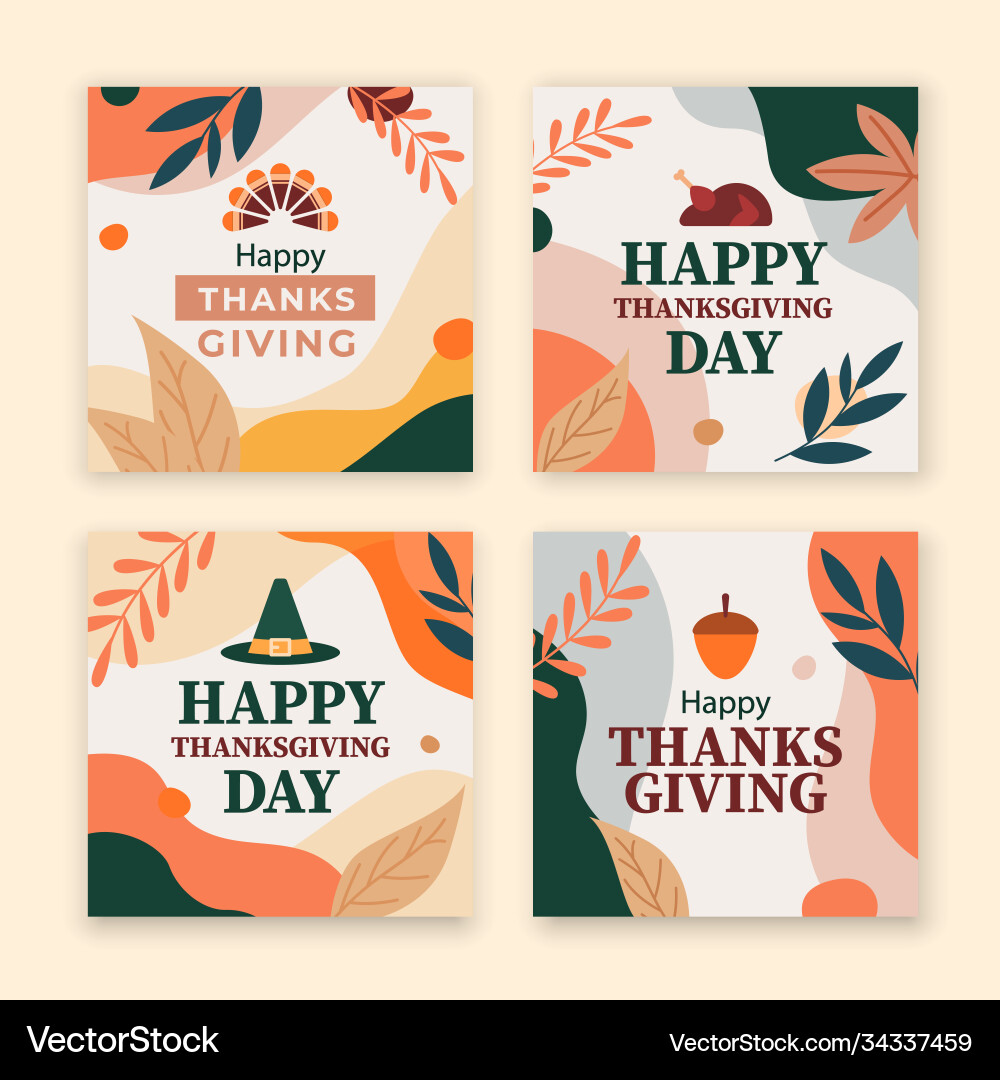 Thanksgiving card background social Royalty Free Vector