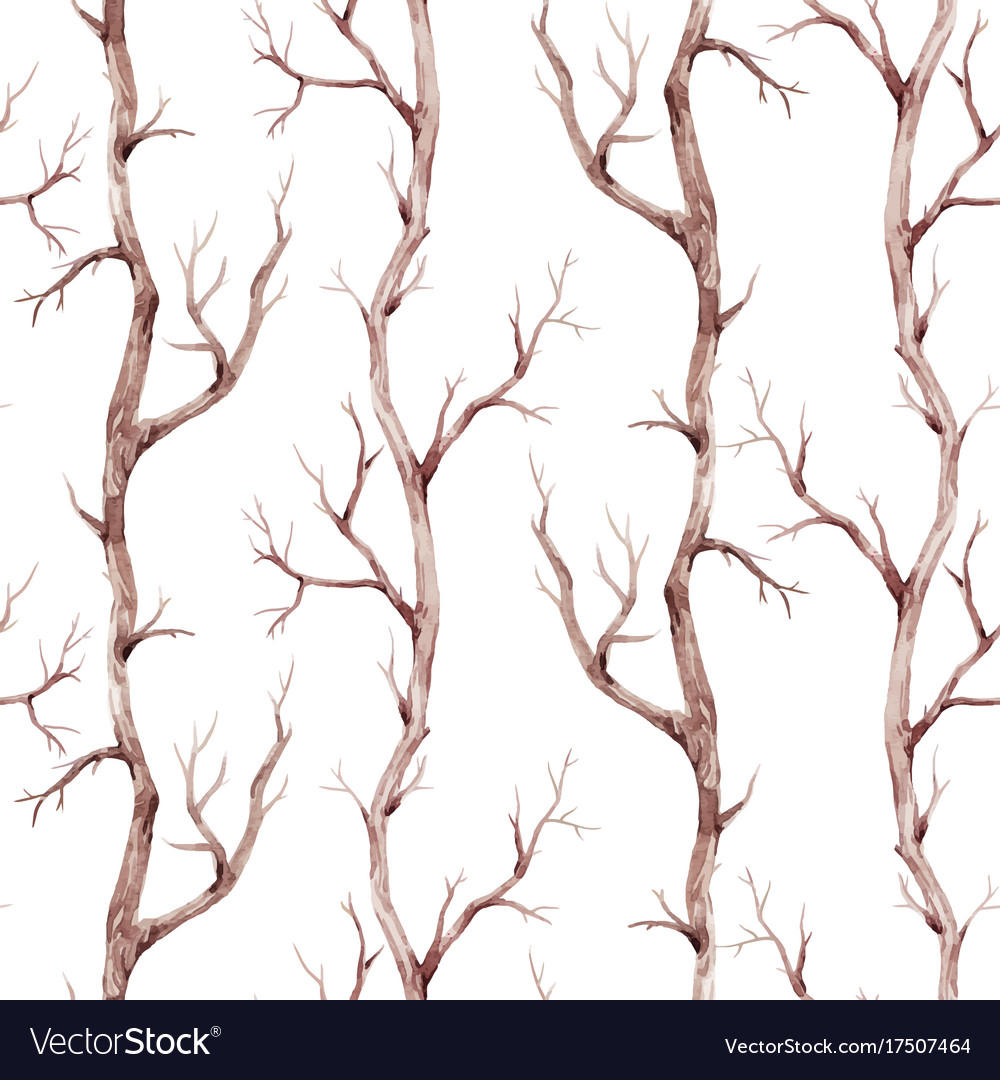 Fall trees pattern Royalty Free Vector Image - VectorStock