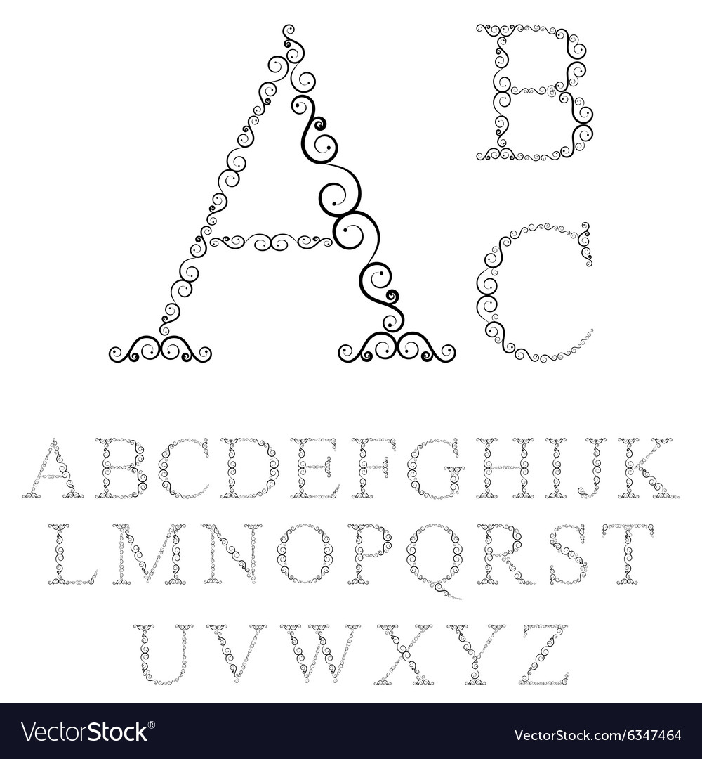 Font Royalty Free Vector Image - VectorStock