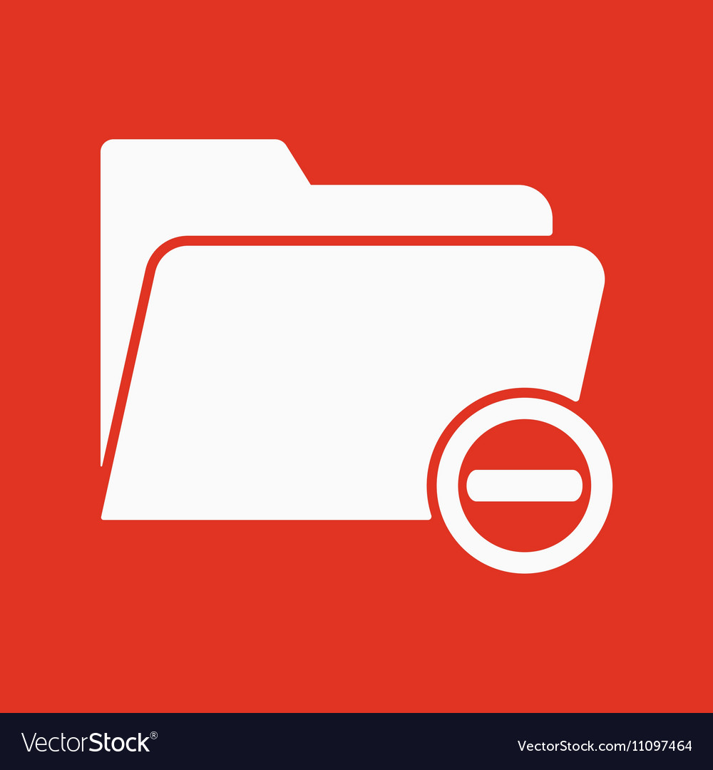 Remove from folder icon data and directory Vector Image