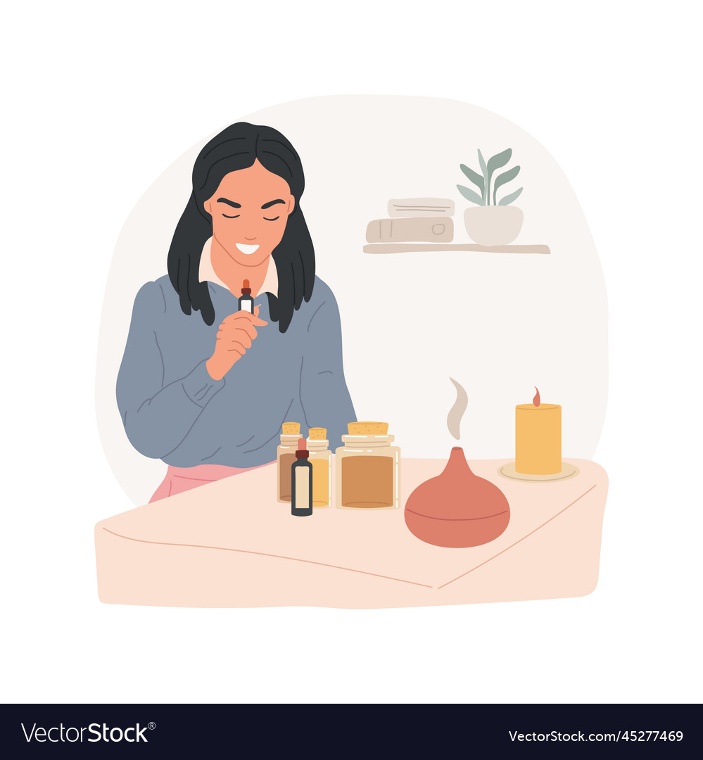 Aromatherapy isolated cartoon Royalty Free Vector Image