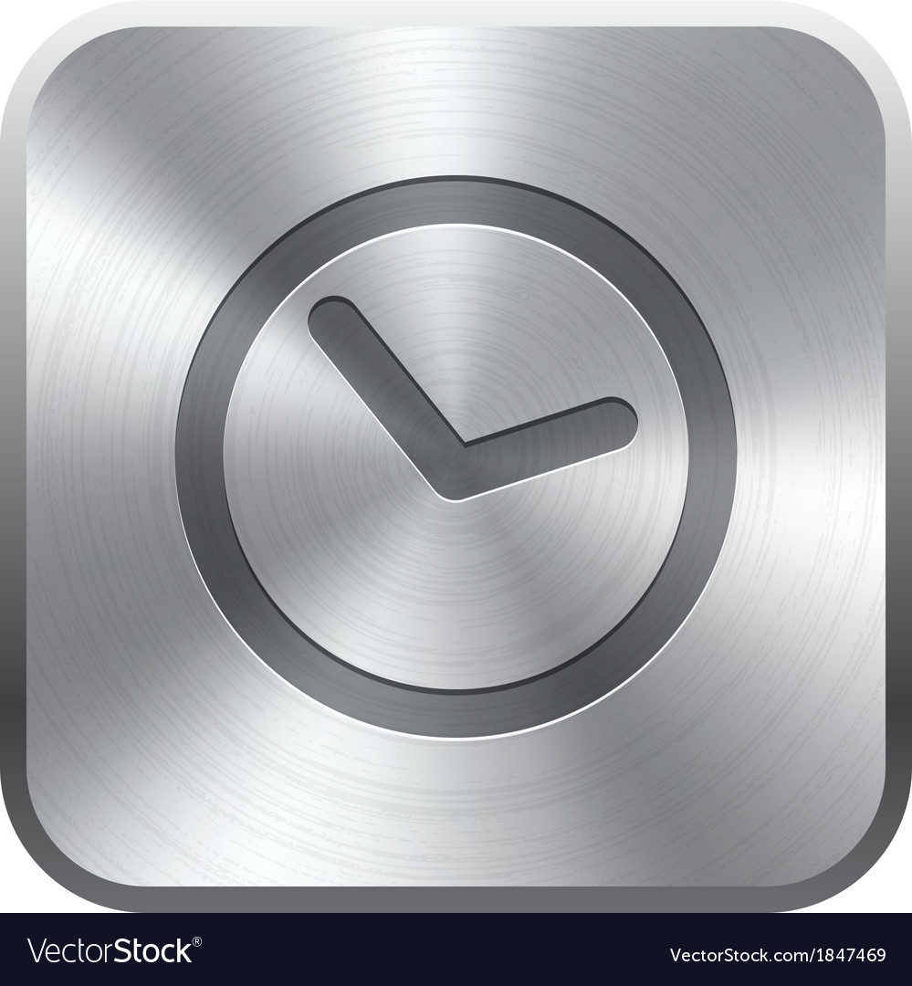 Clock icon button Royalty Free Vector Image - VectorStock