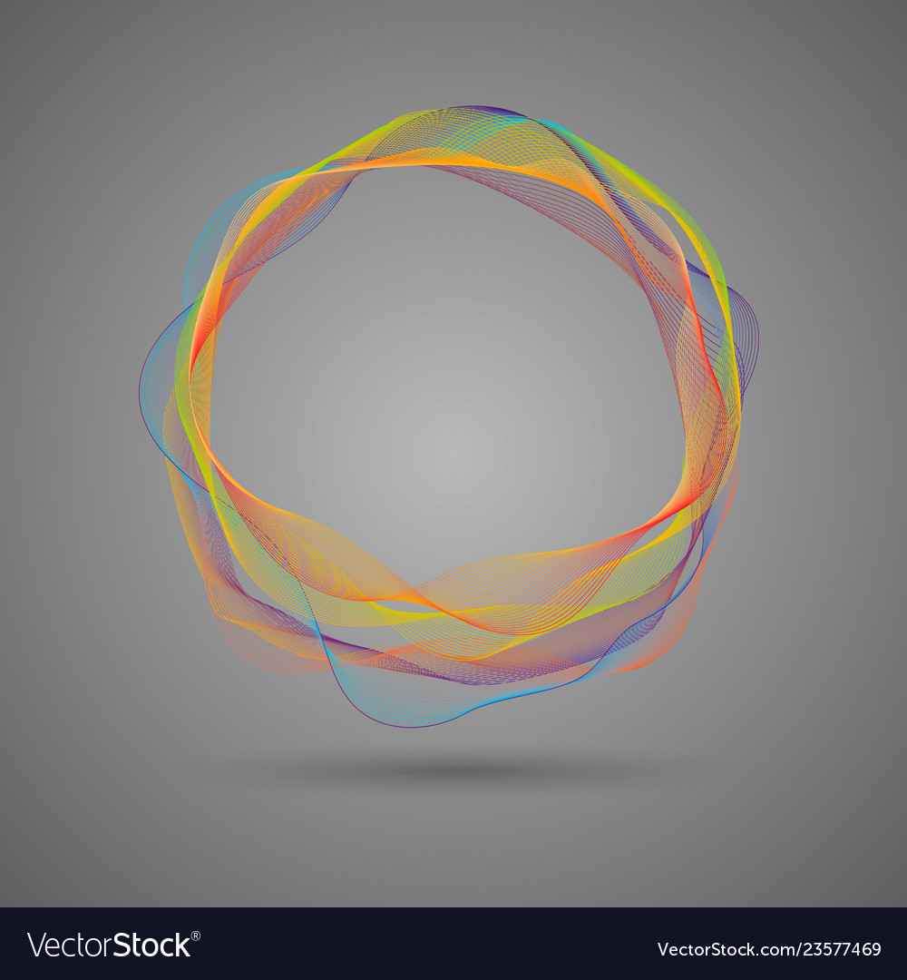 Composition of glowing abstract blend circle Vector Image