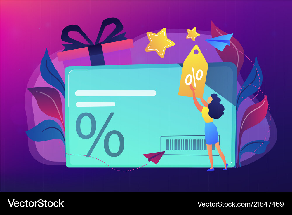 Discount and loyalty card concept Royalty Free Vector Image