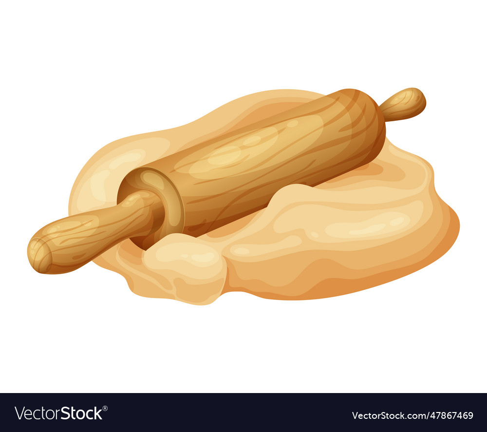 Fresh raw dough for bakind homemade tasty bread Vector Image