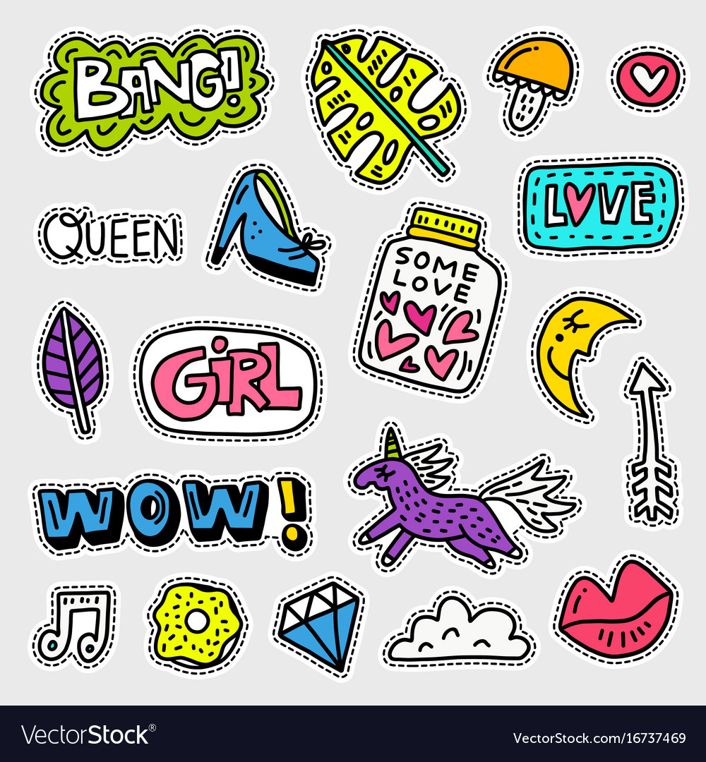 Patch collection Royalty Free Vector Image - VectorStock