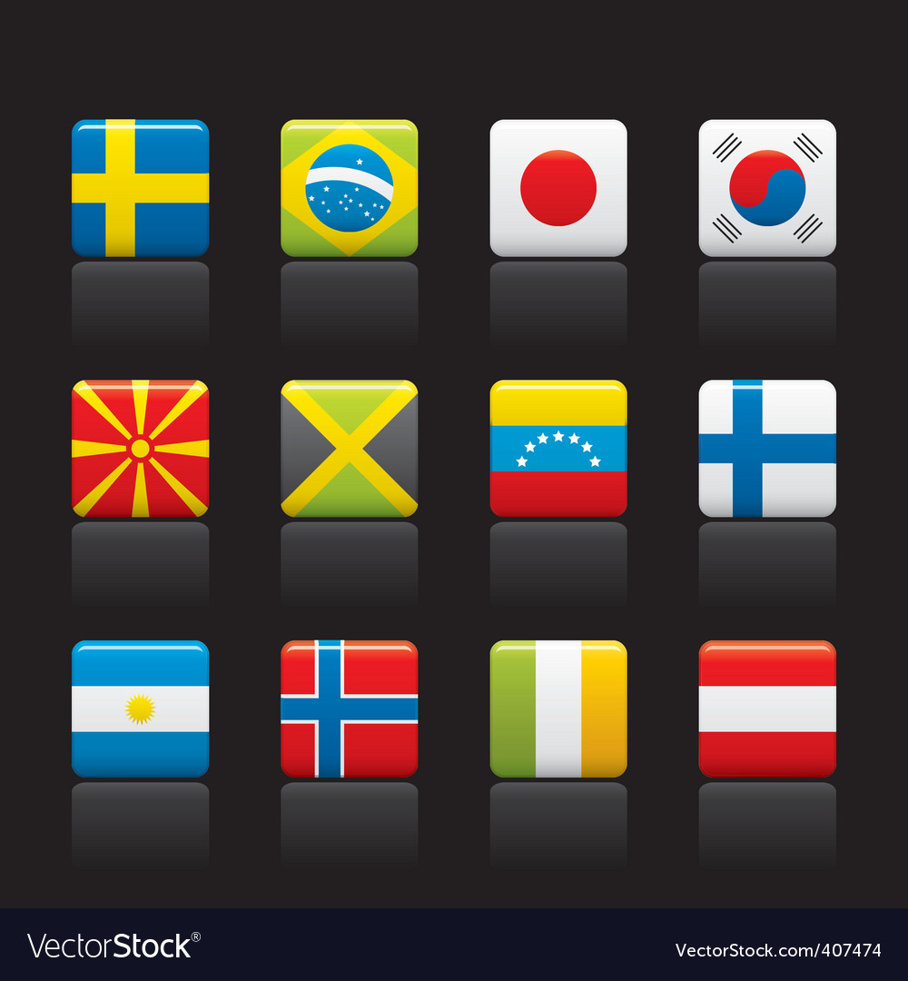 World flags icon set Royalty Free Vector Image World flags icon set Royalty Free Vector Image