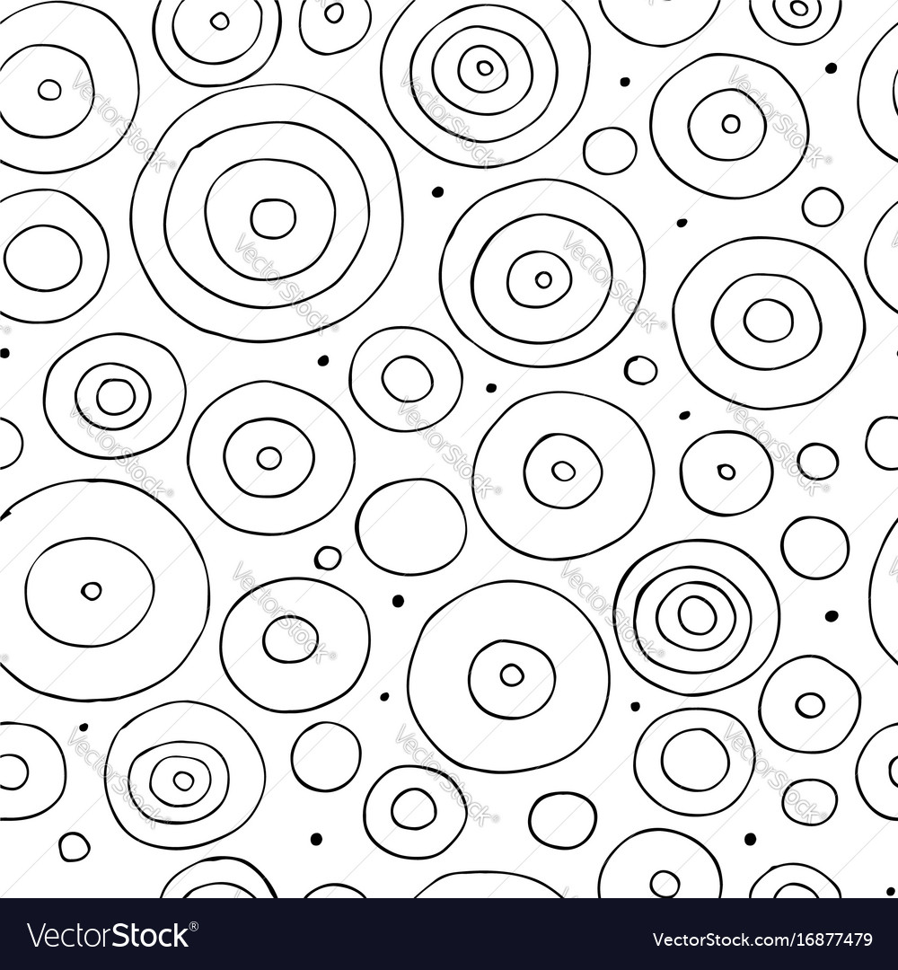 Art circles seamless pattern for your design Vector Image