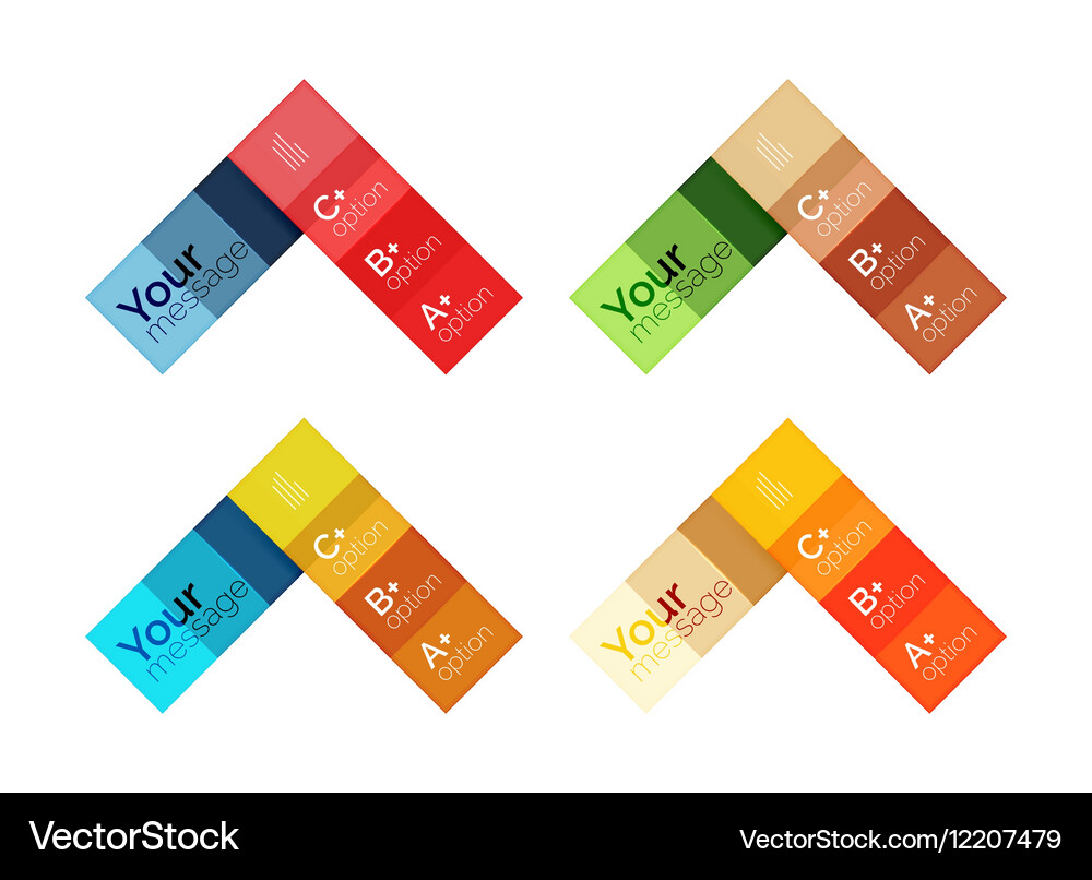 Color stripes infographics templates Royalty Free Vector