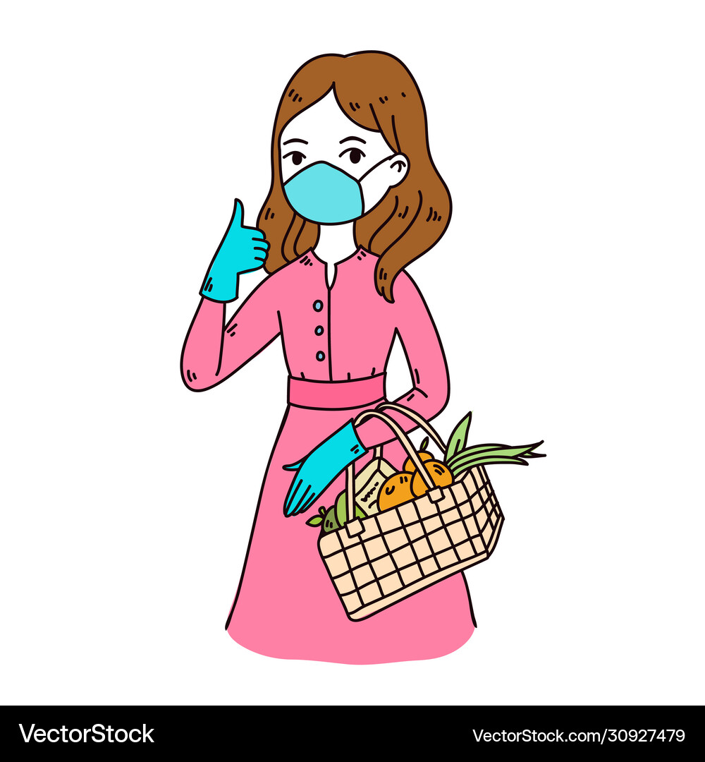 Coronavirus prevention hand drawn style cute Vector Image