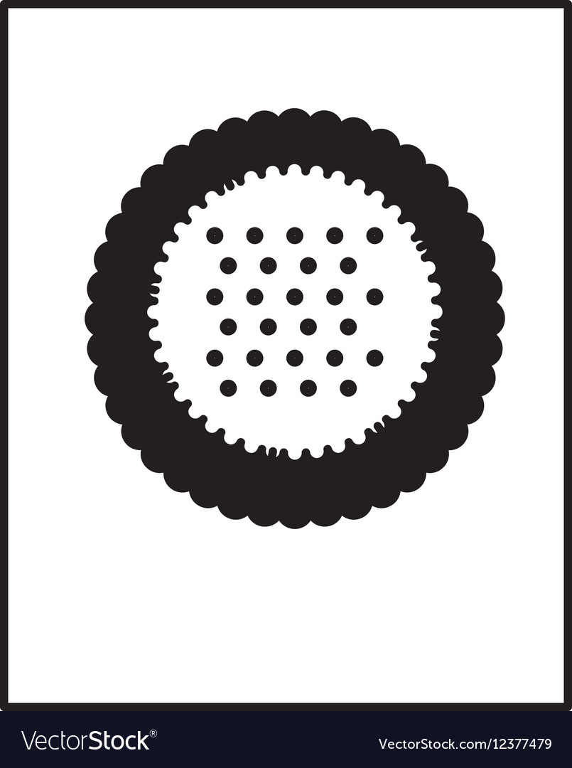 Delicious Sweet Cookies Icon Royalty Free Vector Image