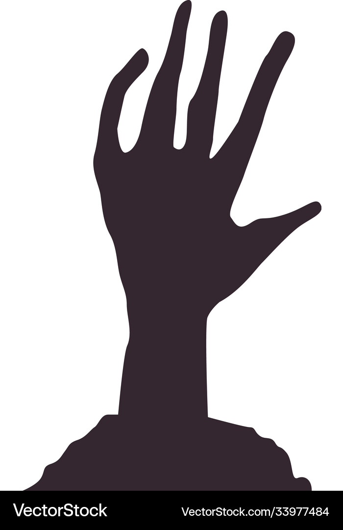 Death zombie hand isolated icon Royalty Free Vector Image