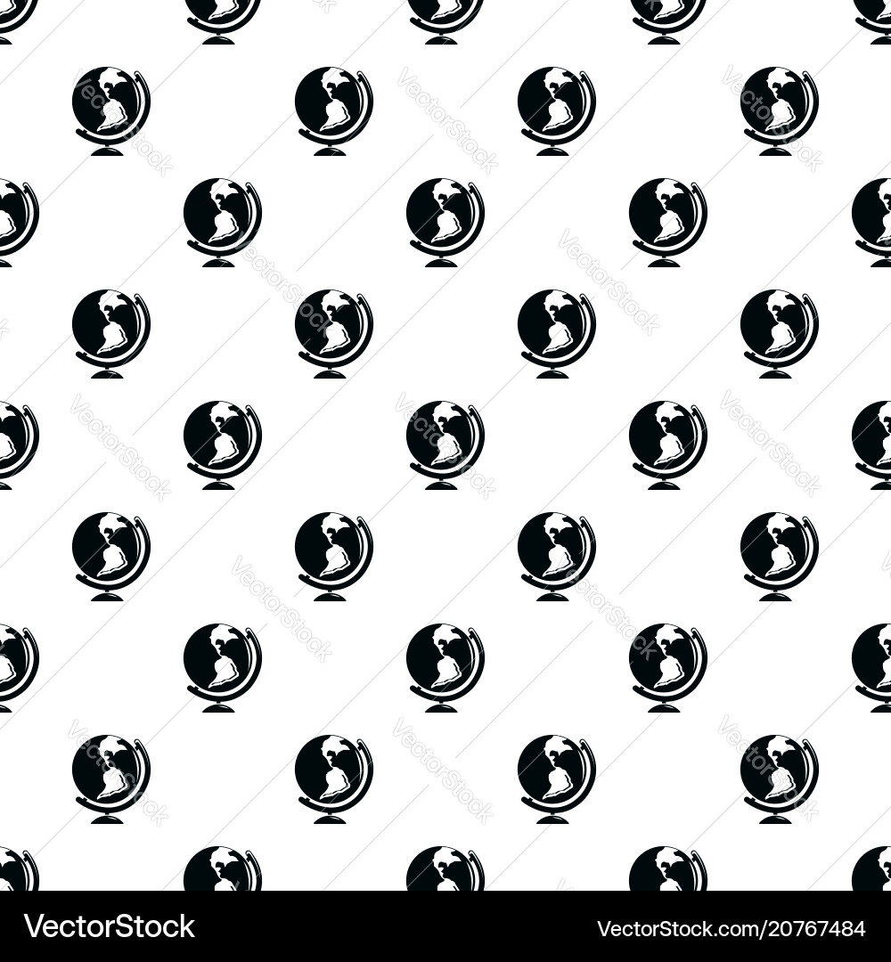 Globe pattern seamless Royalty Free Vector Image
