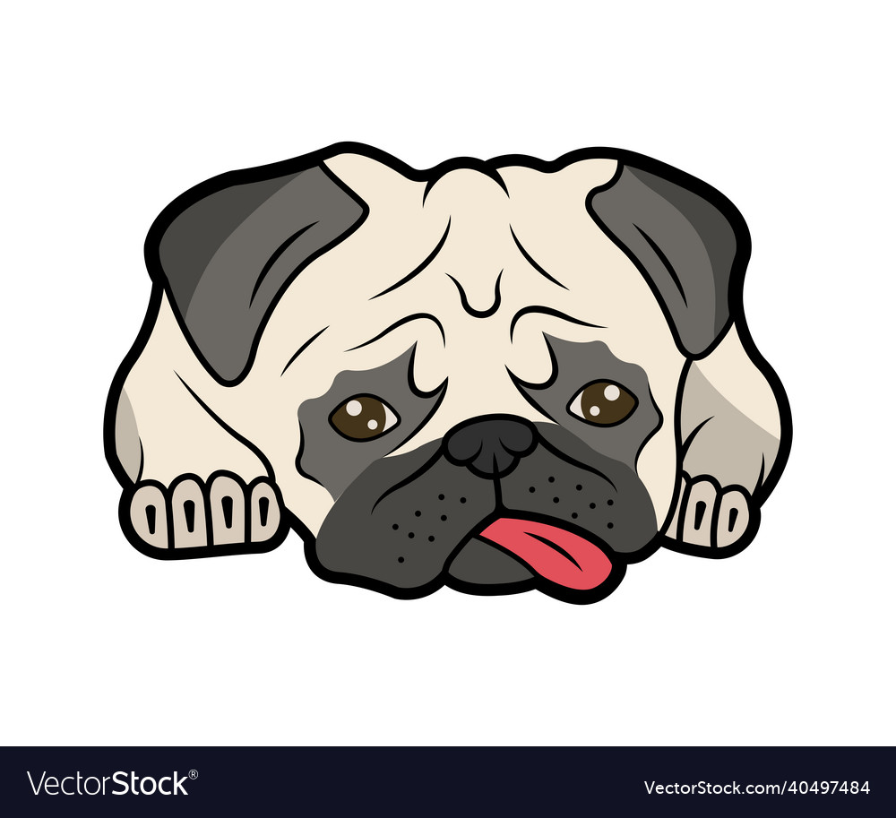 Pug Royalty Free Vector Image - VectorStock
