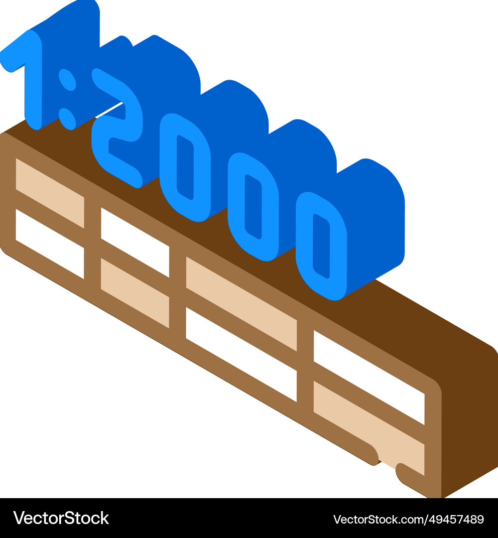Architectural Scale Drafter Isometric Icon Vector Image