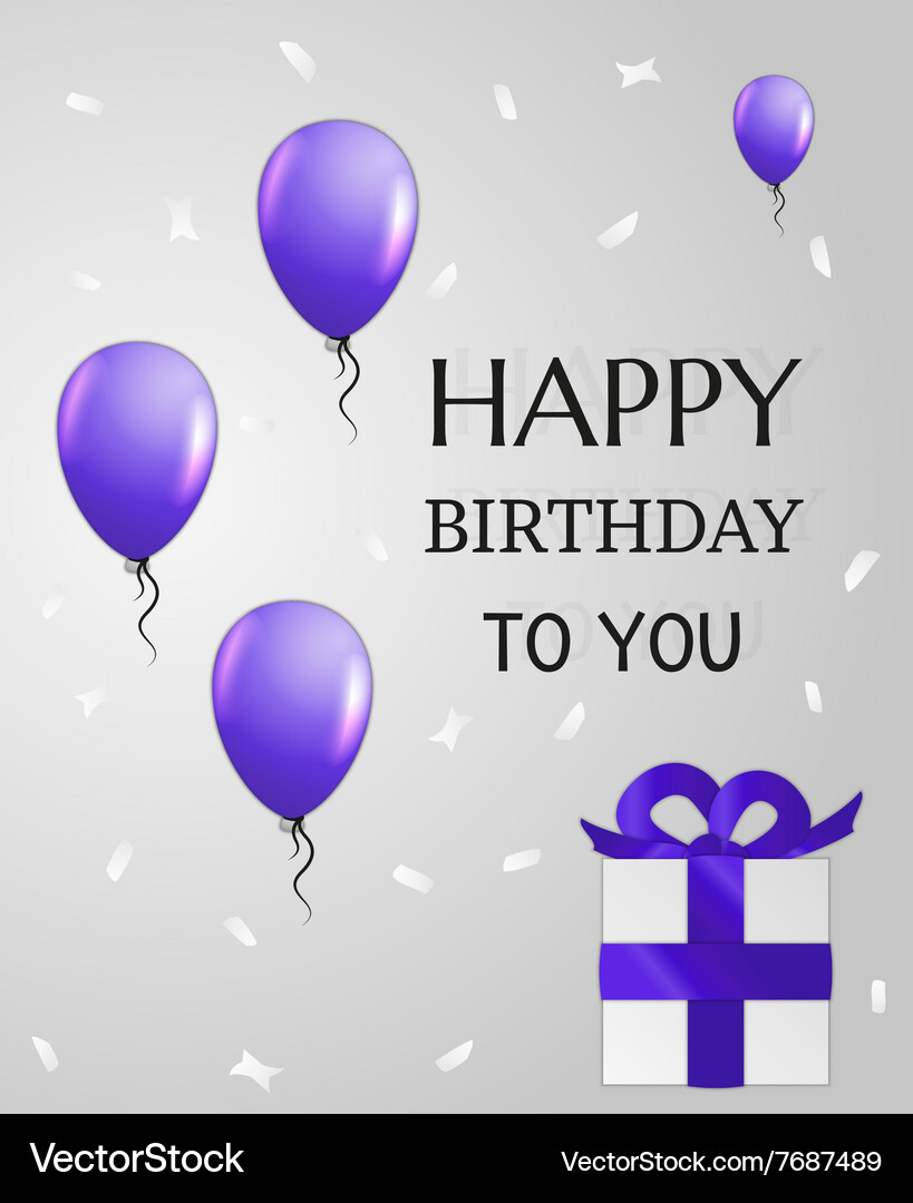 Balloon and confetti Royalty Free Vector Image