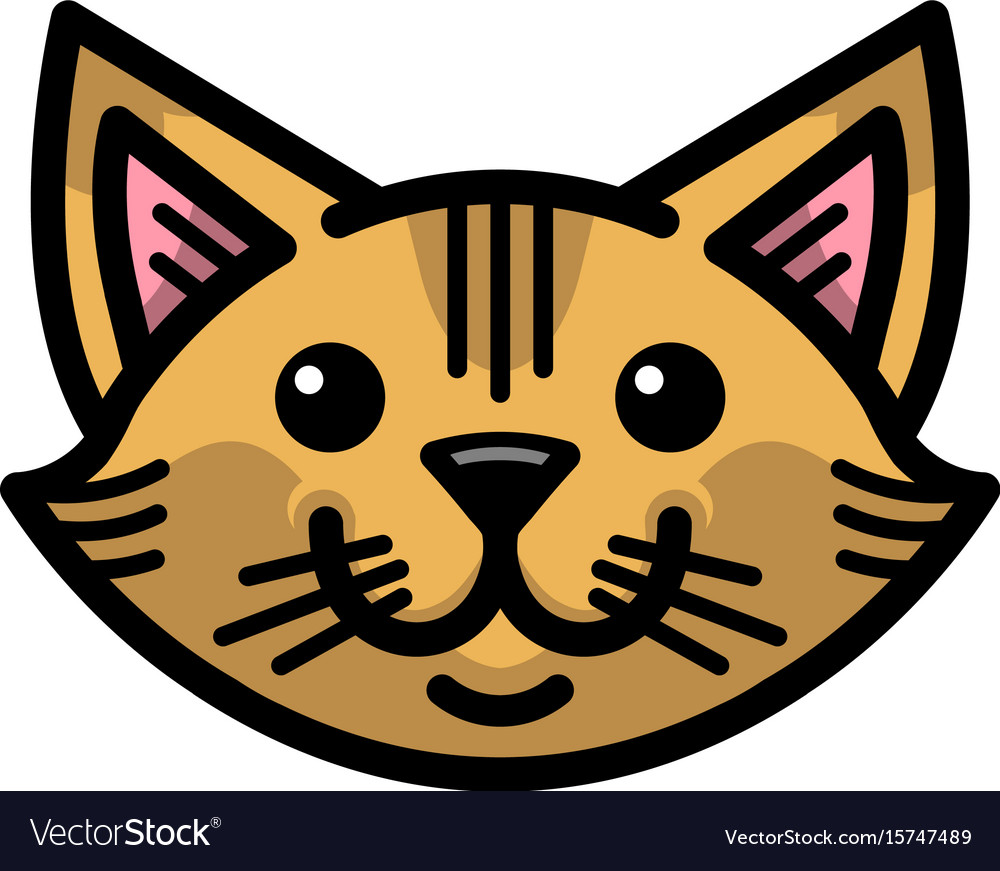 Cat face Royalty Free Vector Image - VectorStock
