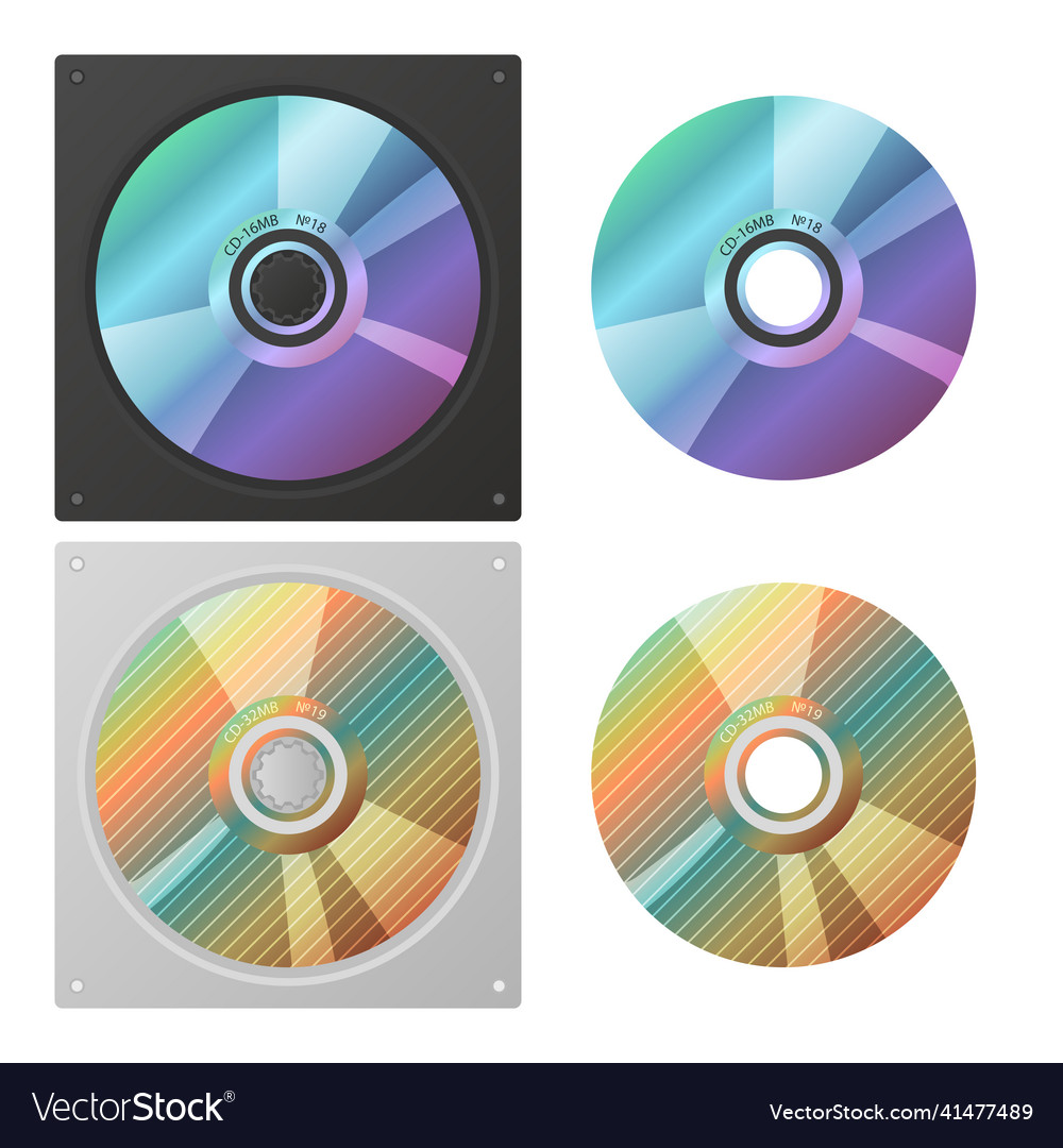 Cd set Royalty Free Vector Image - VectorStock