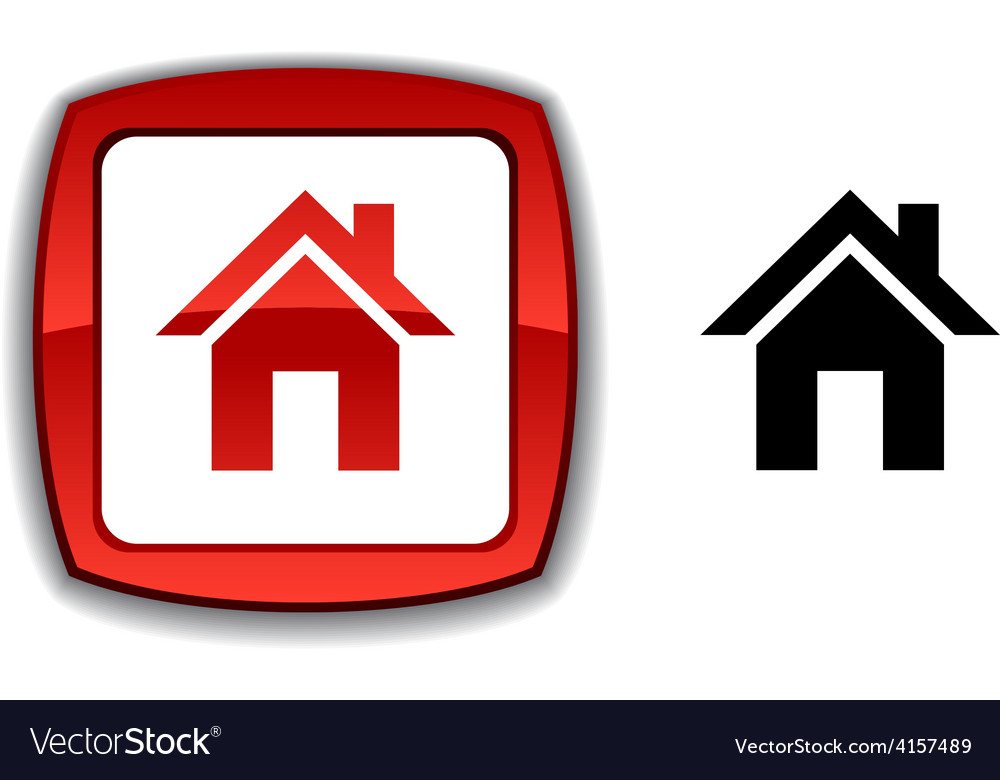Home button Royalty Free Vector Image - VectorStock