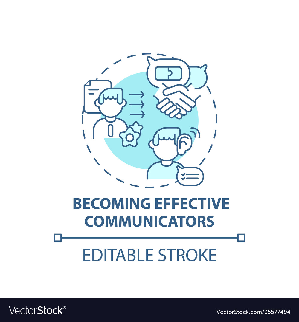 Becoming effective communicators concept icon Vector Image Becoming effective communicators concept icon Vector Image