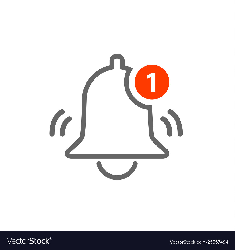 Notification icon bell alarm alert Royalty Free Vector Image Notification icon bell alarm alert Royalty Free Vector Image