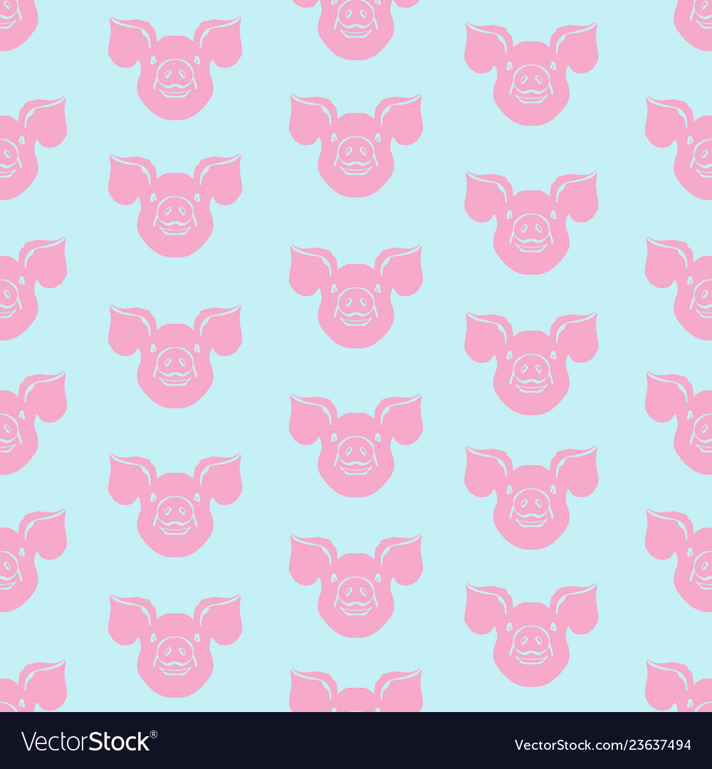Pig seamless pattern Royalty Free Vector Image