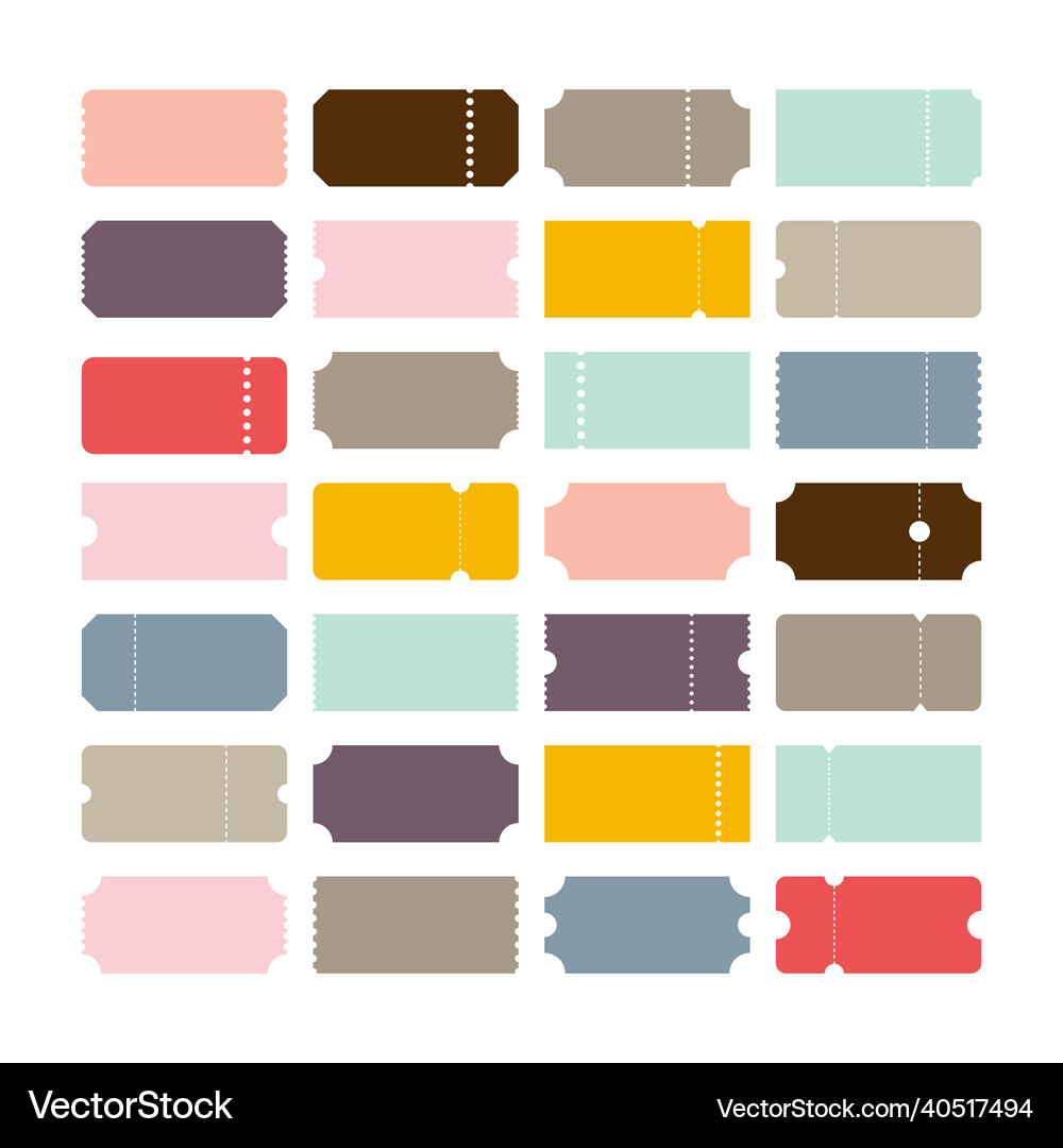 Ticket Templates - Entry & Event Royalty Free Vector