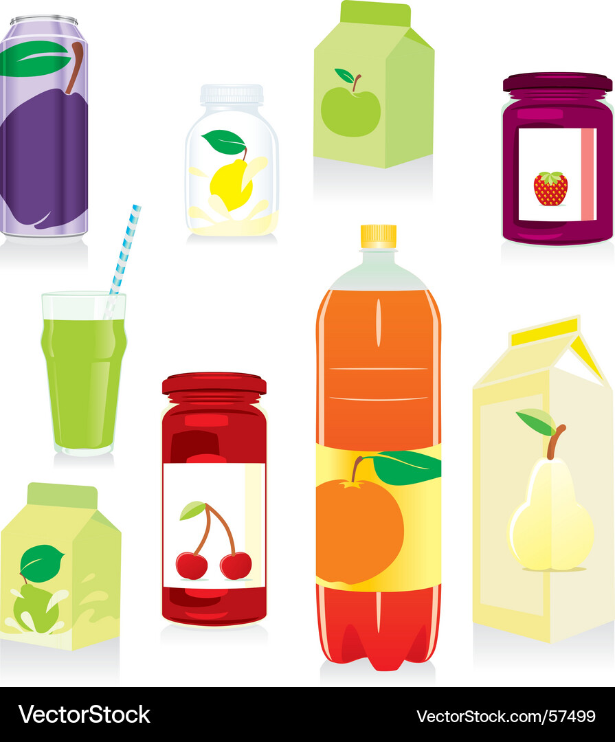 Fruit containers Royalty Free Vector Image - VectorStock