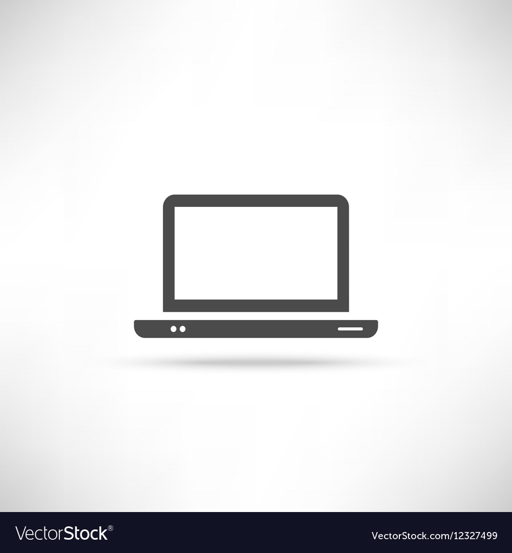 Icon computer empty Royalty Free Vector Image - VectorStock