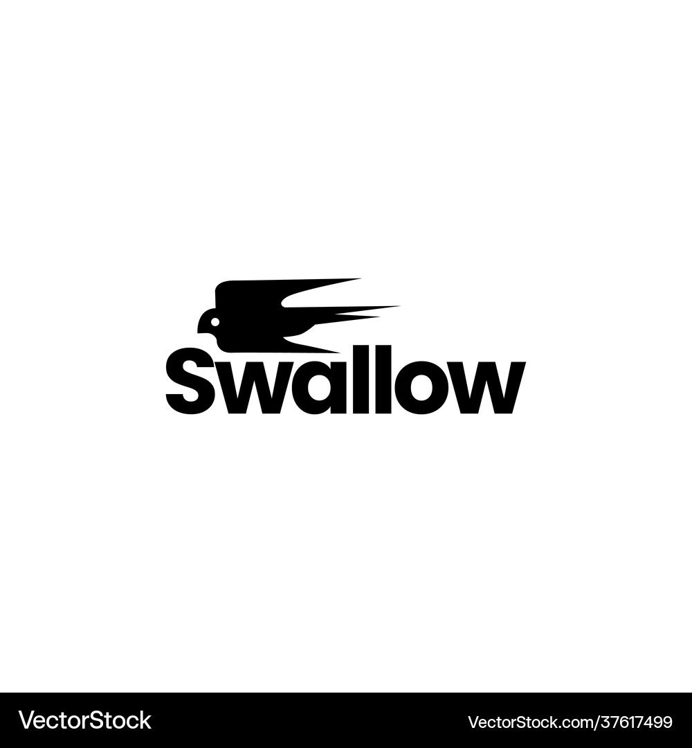 Swallow logo icon Royalty Free Vector Image - VectorStock