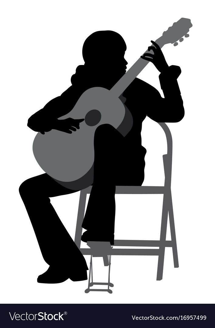 Young woman playing acoustic guitar Royalty Free Vector Young woman playing acoustic guitar Royalty Free Vector
