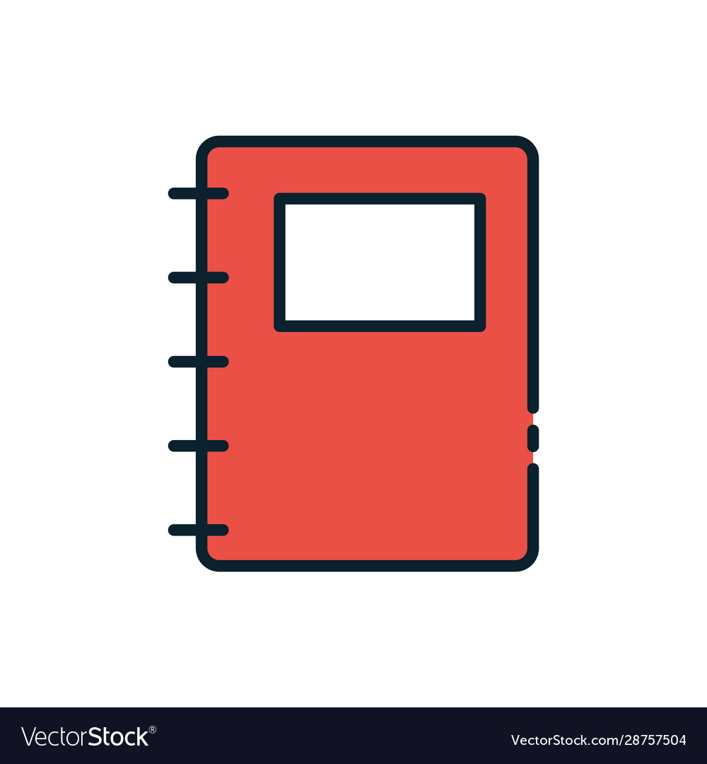 Isolated School Notebook Design Royalty Free Vector Image