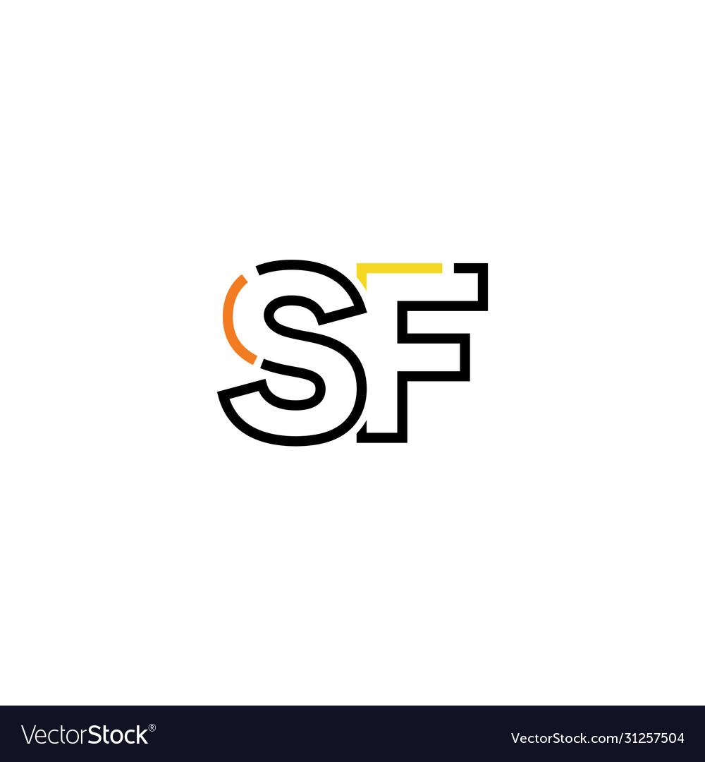 Sf letter logo icon design template elements Vector Image