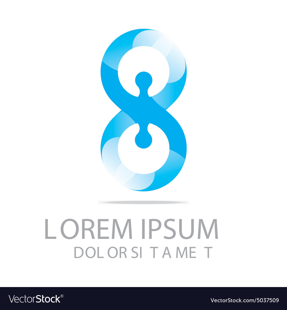 Abstract infinity element Royalty Free Vector Image