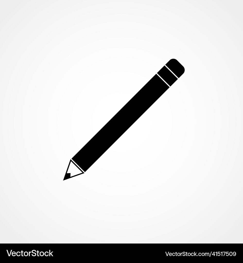 Pencil icon in trendy flat style icon Royalty Free Vector
