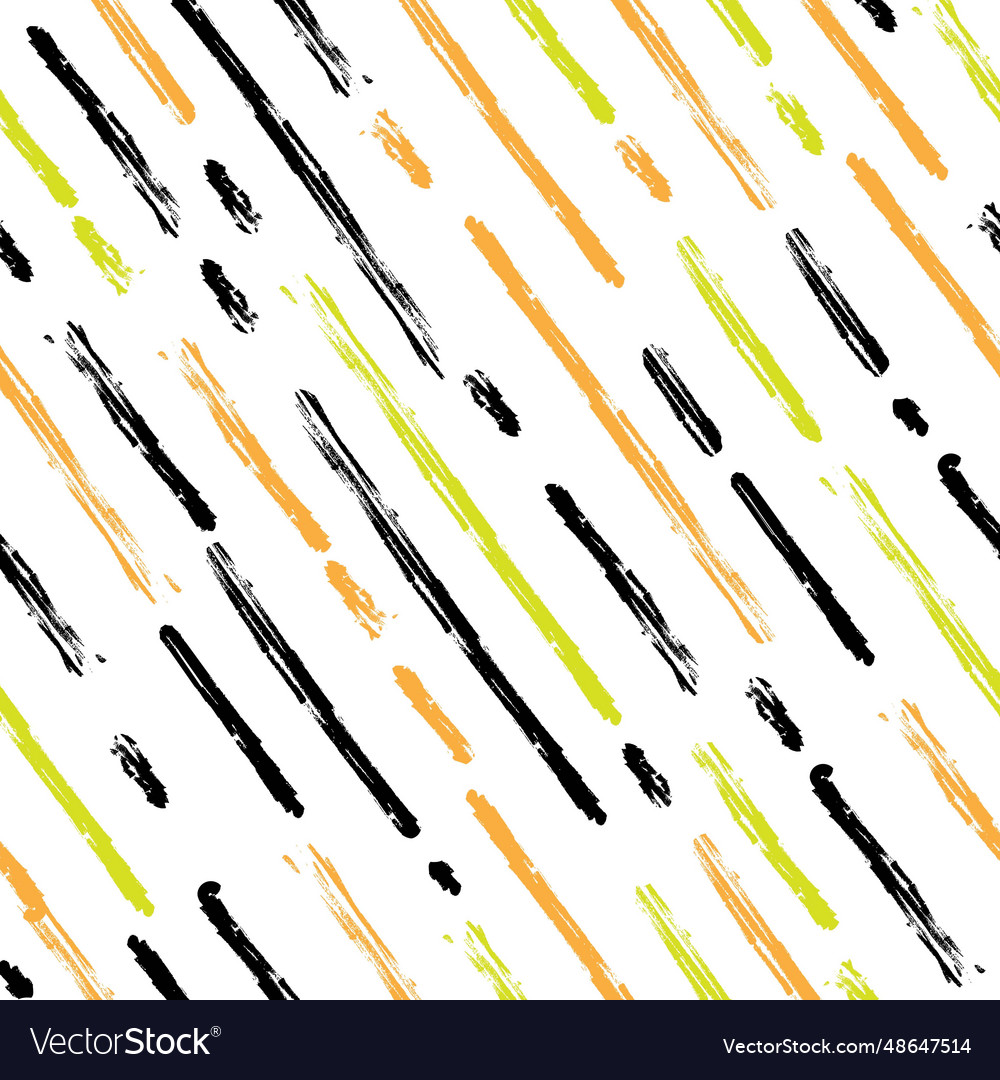 Brush Strips Seamless Pattern Background Design Vector Image