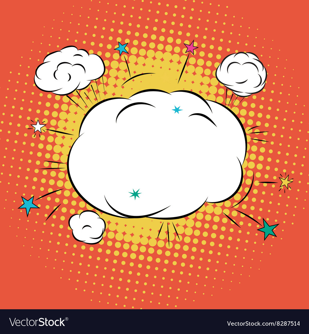 Cloud for comic book bubble text Royalty Free Vector Image