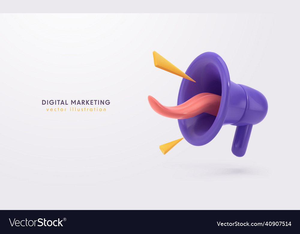 Digital marketing megaphone Royalty Free Vector Image Digital marketing megaphone Royalty Free Vector Image