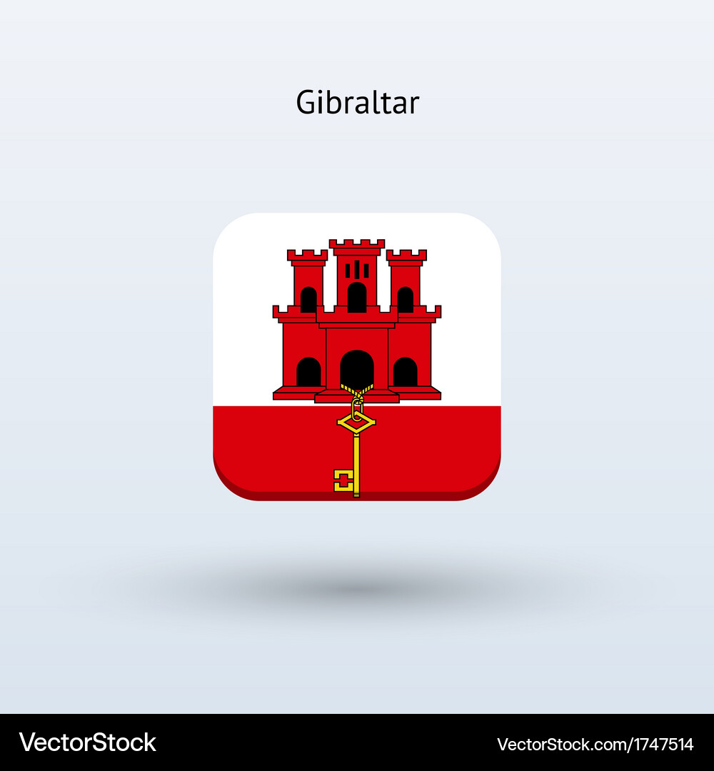 Gibraltar flag icon Royalty Free Vector Image - VectorStock
