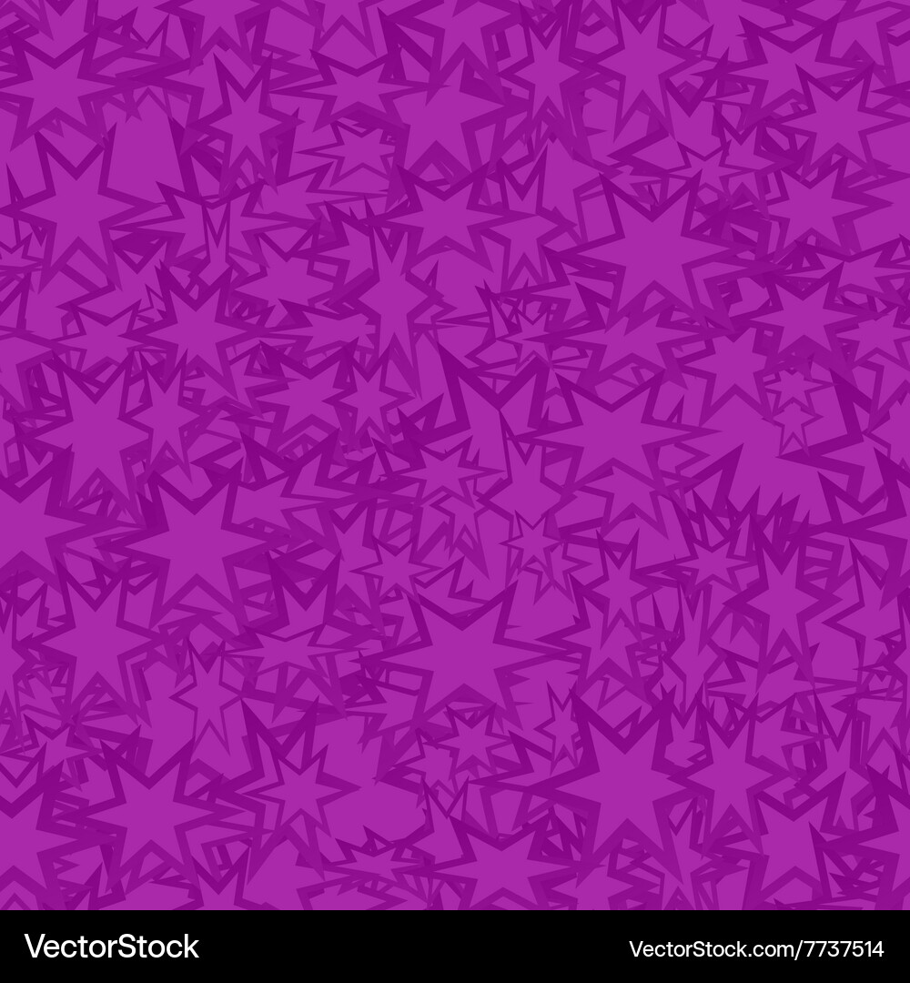 Purple seamless star pattern background Royalty Free Vector