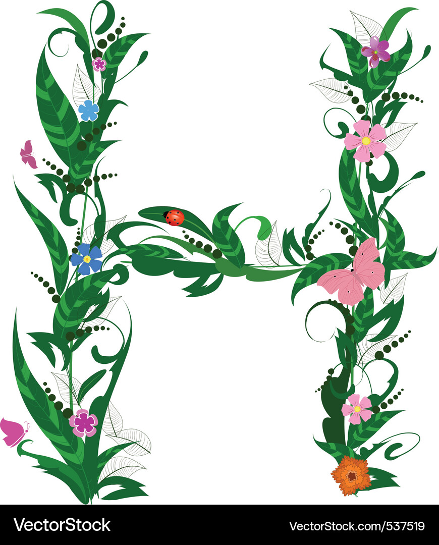 Cover letter flower Royalty Free Vector Image - VectorStock