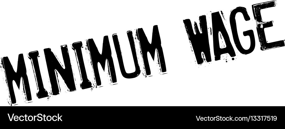 Minimum wage rubber stamp Royalty Free Vector Image
