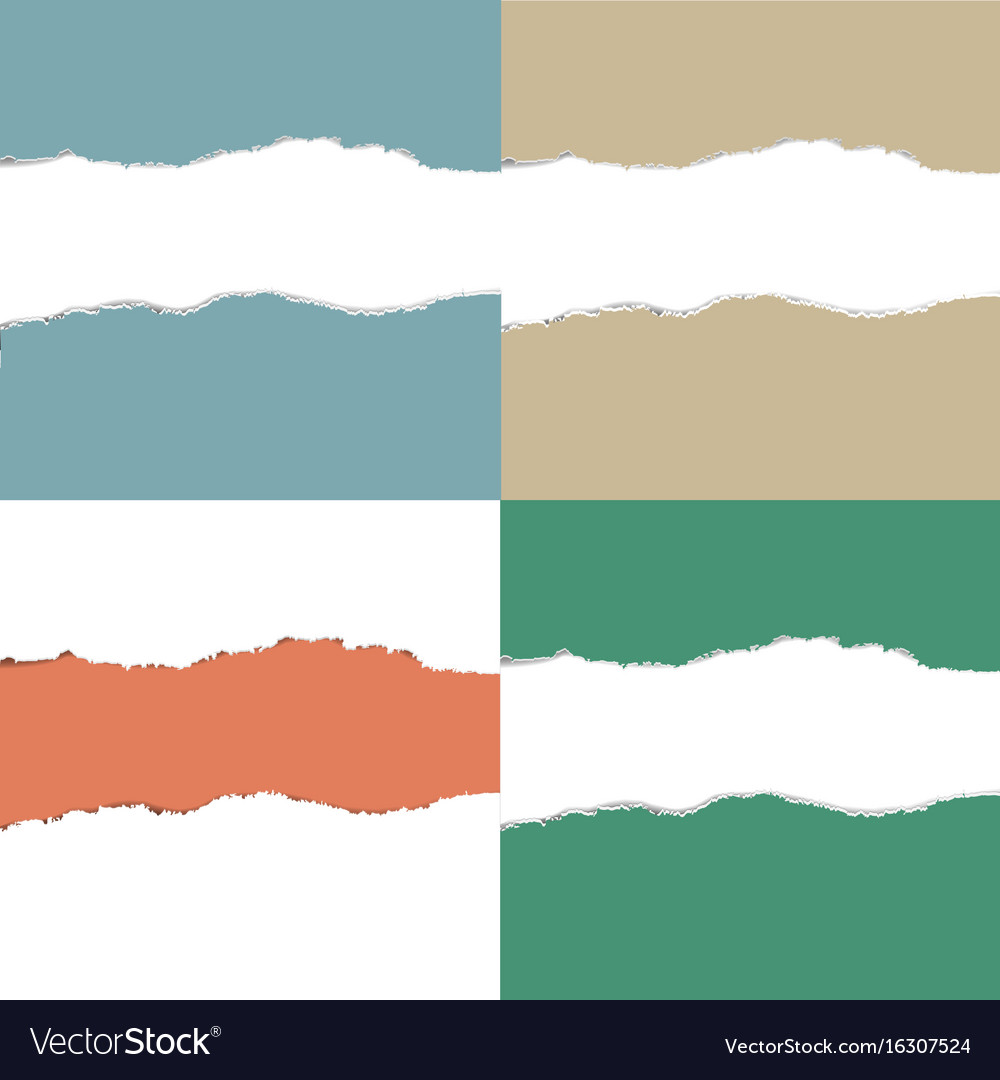Color torn paper set Royalty Free Vector Image Color torn paper set Royalty Free Vector Image