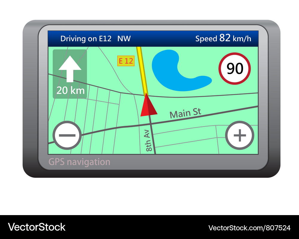 GPS navigation device Royalty Free Vector Image