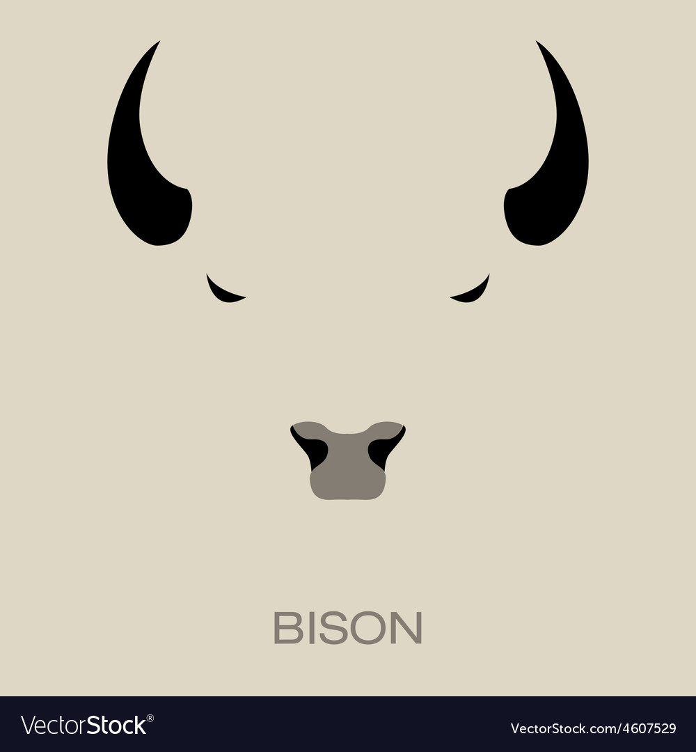 Bison logo Royalty Free Vector Image - VectorStock